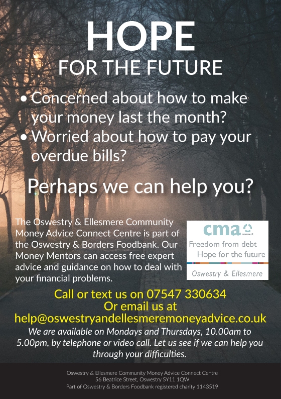 Community Money Advice Connect Centre | Oswestry and Borders Foodbank